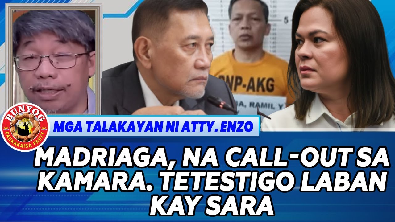 MADRIAGA, NA CALL-OUT SA KAMARA. TETESTIGO LABAN KAY SARA. - YouTube