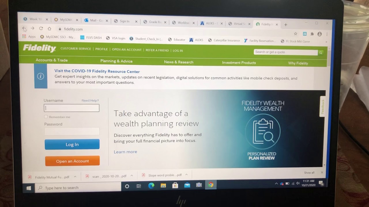 Fidelity Mutual Fund Assignment - YouTube