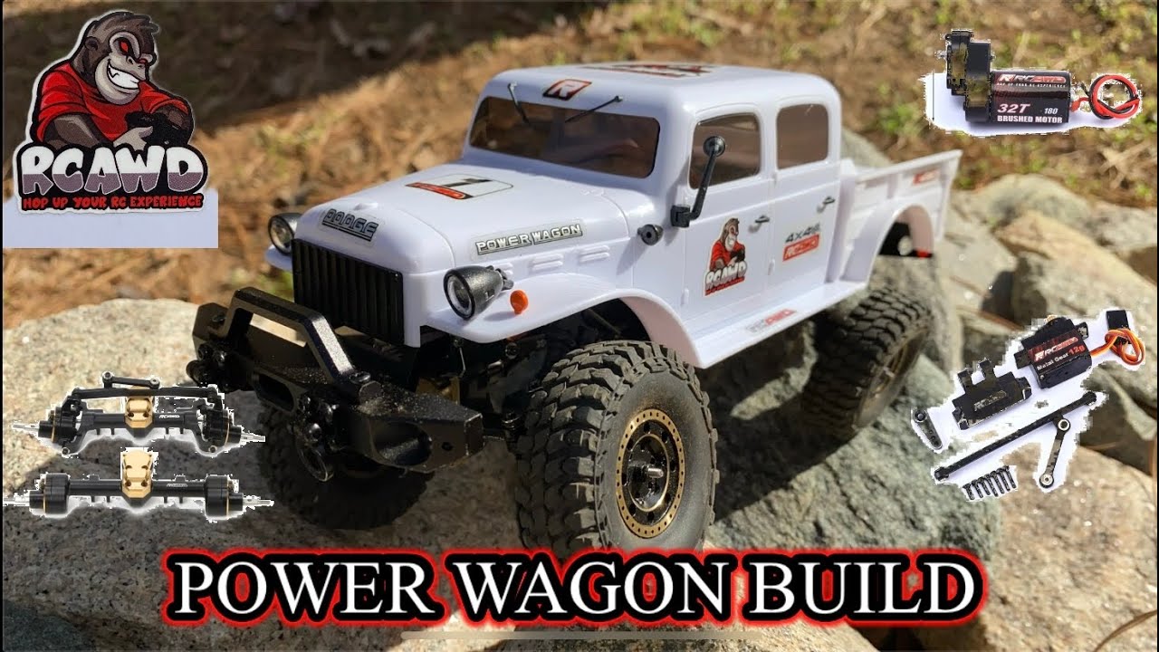 RCAWD SCX24 4 DOOR POWER WAGON BUILD / RCWAD 180 Motor & Transmission ...