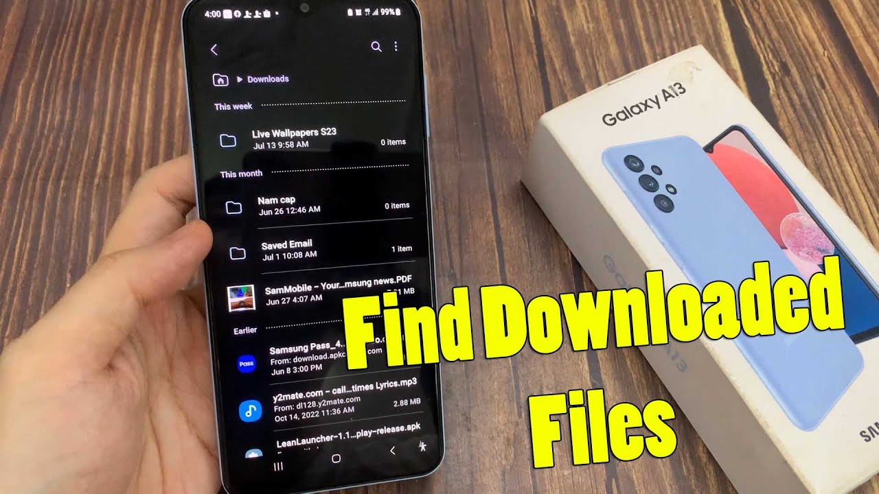 Samsung Galaxy A13: How to Find Downloaded Files - YouTube