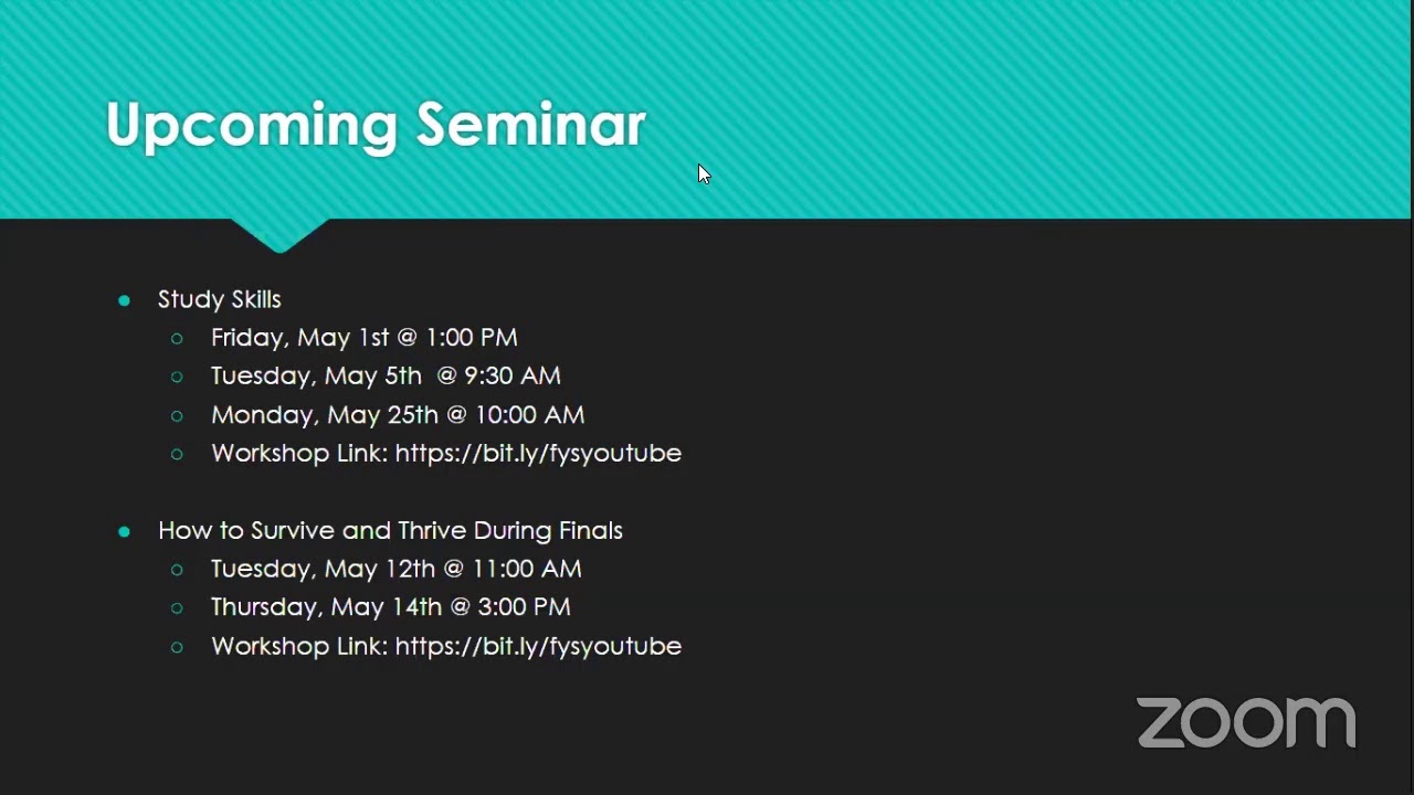 Study Skills Seminar - YouTube