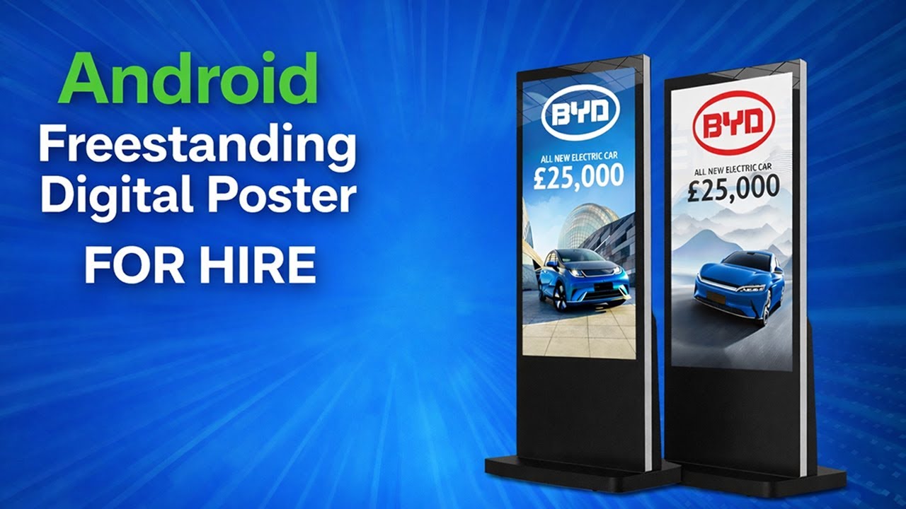 Android Freestanding Digital Posters - YouTube