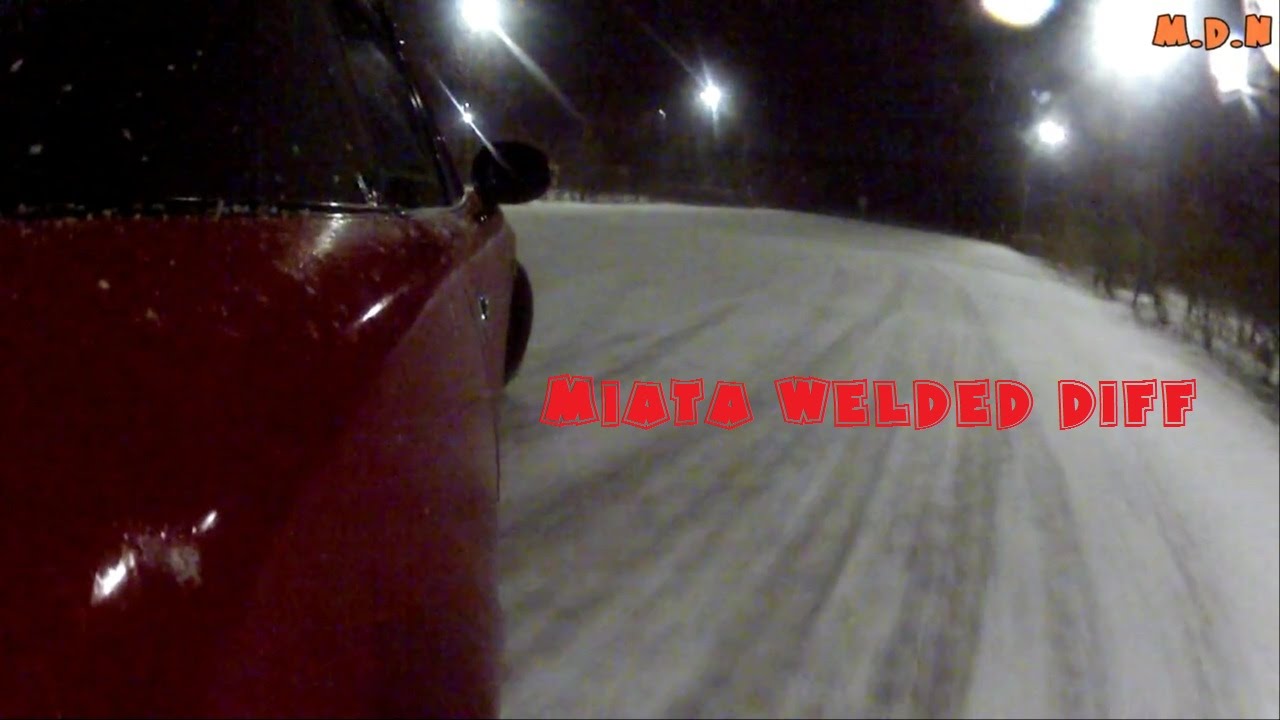 Miata welded diff pure sound, Drift and action - YouTube