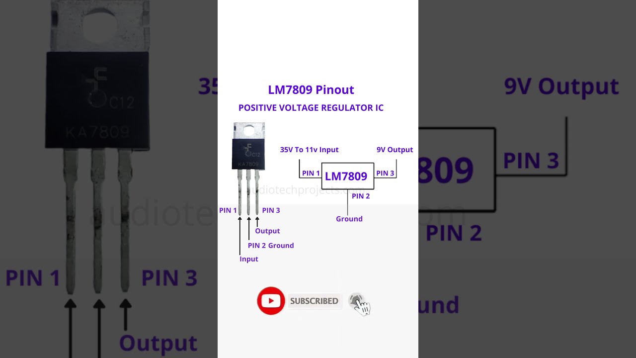 LM7809 Pinout, Uses, Equivalent, Specs, Applications - YouTube