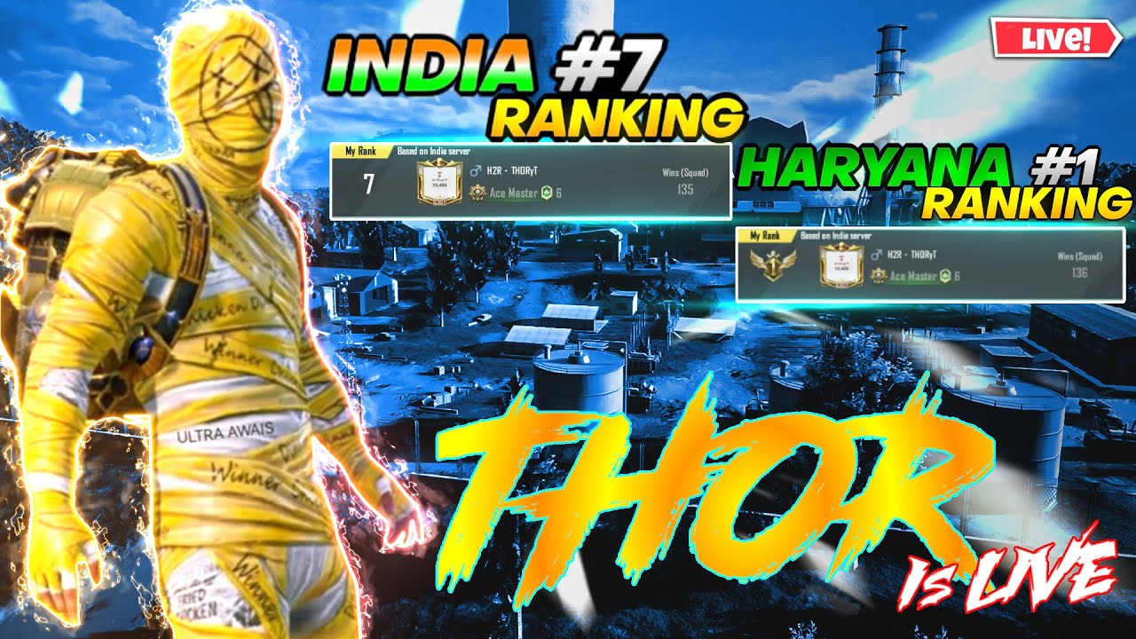 ROAD TO INDIA TOP RANKING || BGMI LIVE RANK PUSH - YouTube