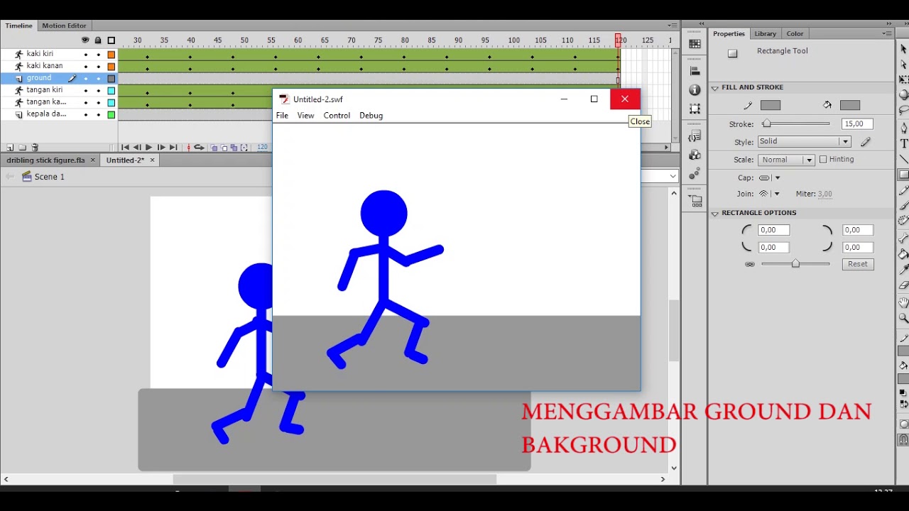 Cara Membuat Animasi Stick Figure Berlari Menggunakan Bone Tool (Adobe ...