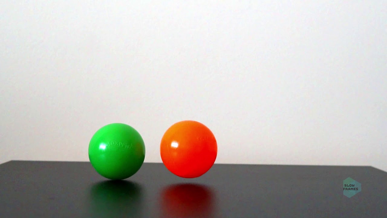 Color balls in slow motion - YouTube