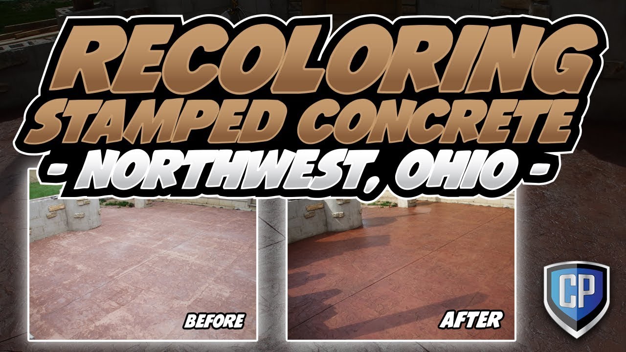Recoloring Stamped Concrete | Northwest Ohio - YouTube