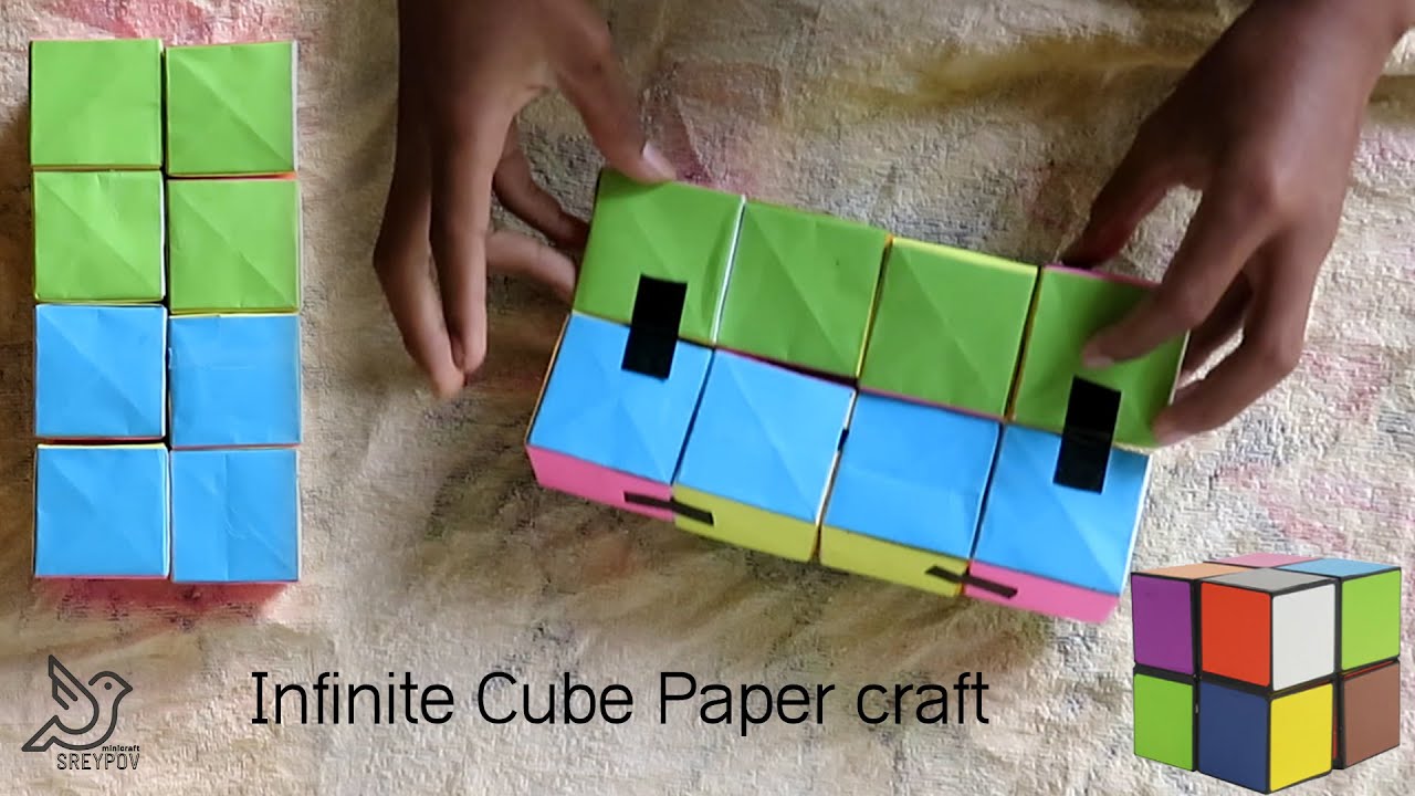 Infinite cube paper making | Origami infinite crafts - YouTube