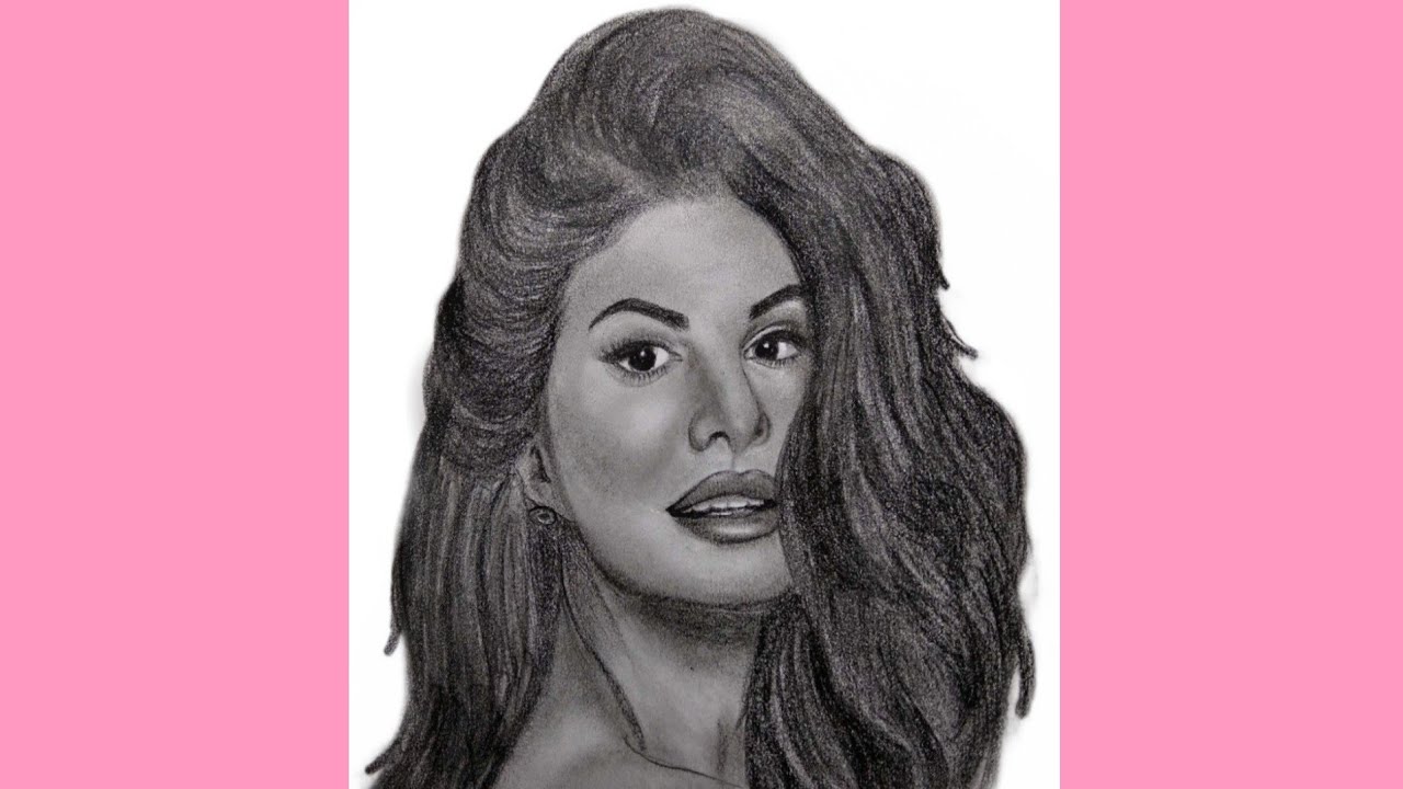 Sketch of Jecqueline by tusharartgallery - YouTube