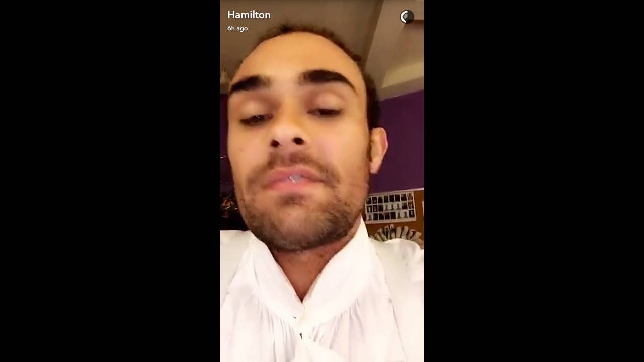 Hamilton Snapchat [8/10/16] - YouTube