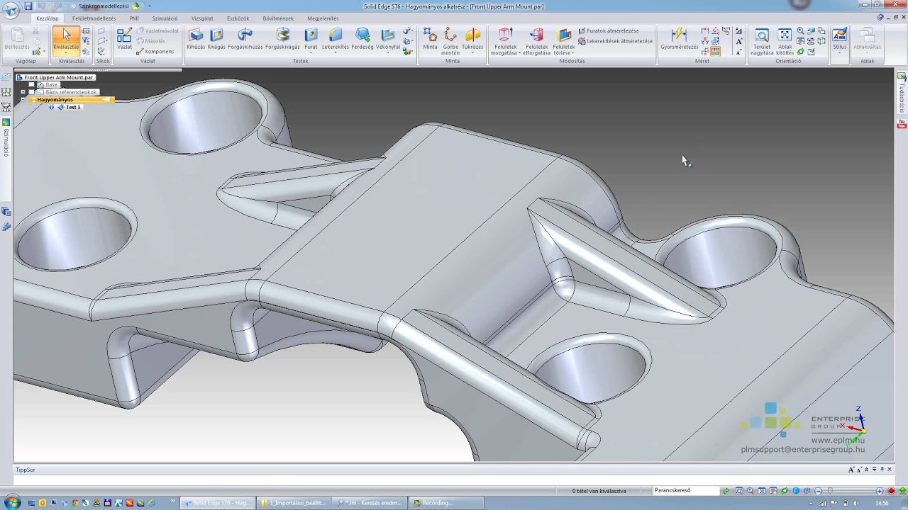 Enterprise PLM - Solid Edge Webinar - Importált geometriák kezelése - YouTube