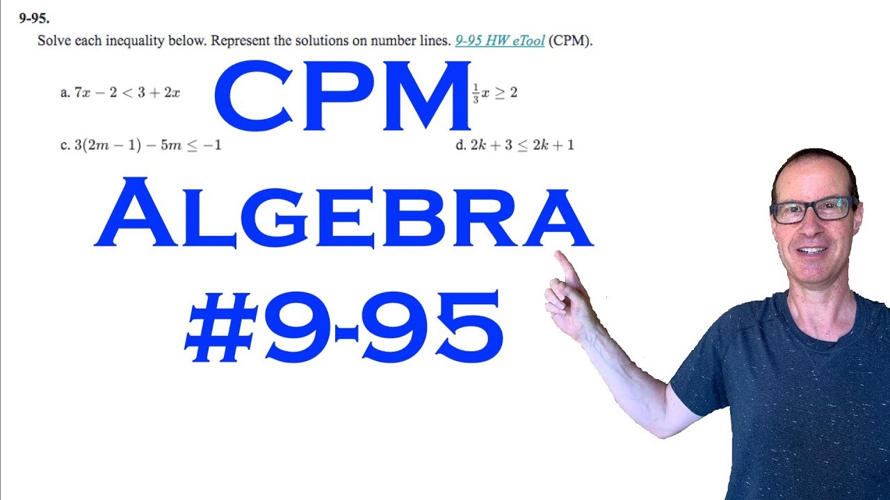 CPM Algebra Chapter 9 Problem 95 YouTube cpm-algebra-chapter-9-problem-95-youtube