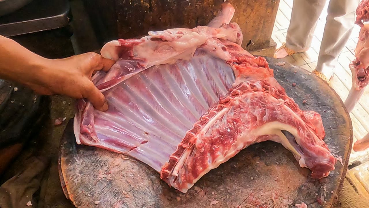 Amazing Goat Meat Cutting | Meat Cutting Skills | Halal Mutton Cutting ...