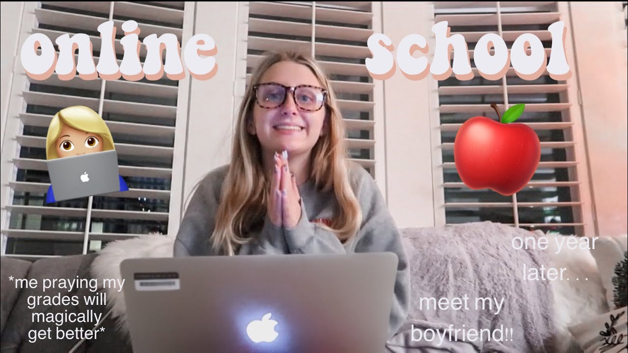 day in the life as an online student - YouTube