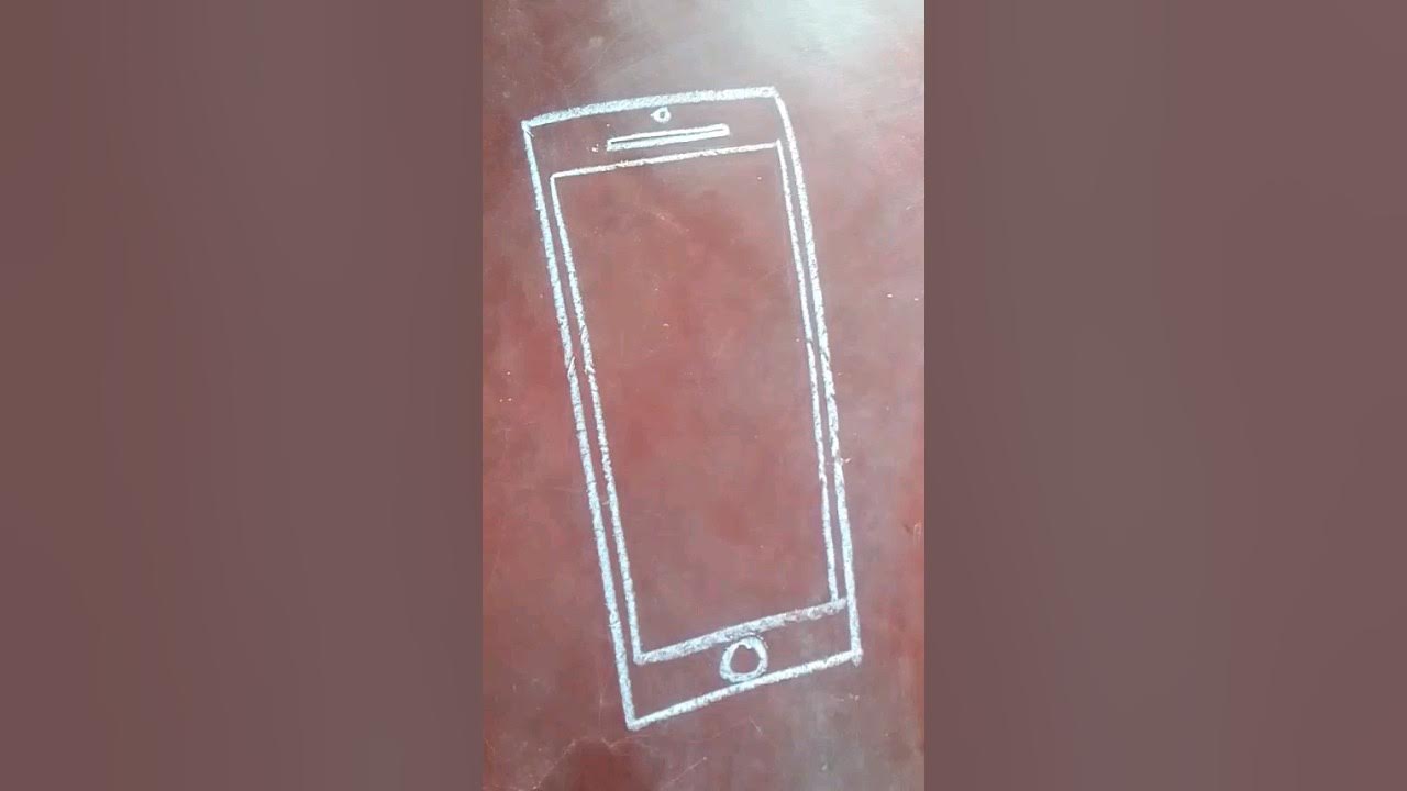 how to draw a smart phone step by step 🥰 easy #youtubeshorts #viral # ...