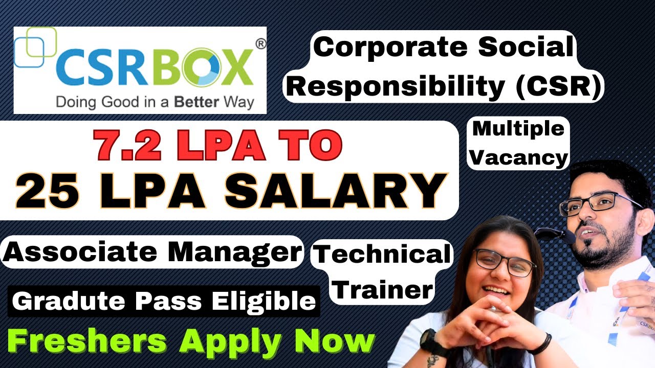 CSRBOX Recruitment 2024 | Corporate Social Responsibility (CSR ...