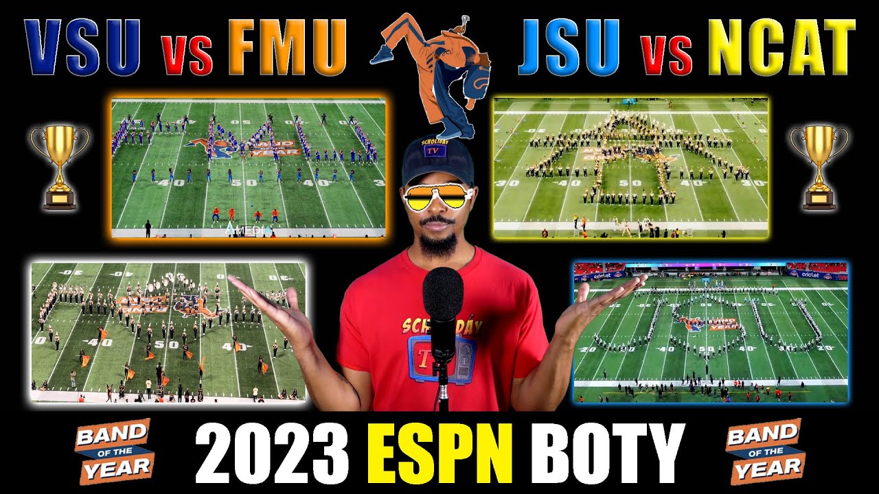 ESPN Band of the Year 2023 - VSU, FMU, JSU, NCAT Reaction Review ...