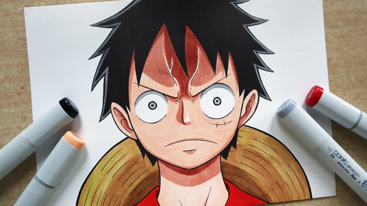 How to Draw Monkey D. Luffy - Step By Step Tutorial | One Piece - YouTube