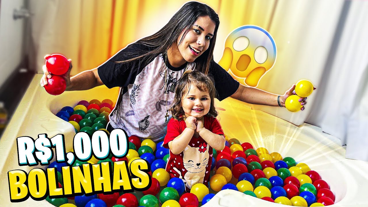 Eu E Minha IrmÃzinha Colocamos 1 Ooo Bolinhas Coloridas Na Banheira