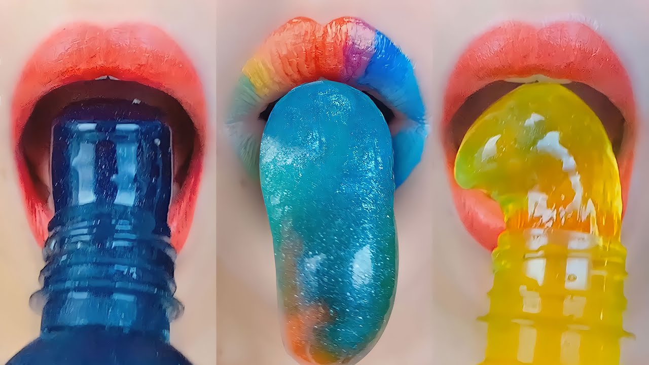 AZURA Eating Show 👄 ASMR Eating Show Emoticon candy - YouTube