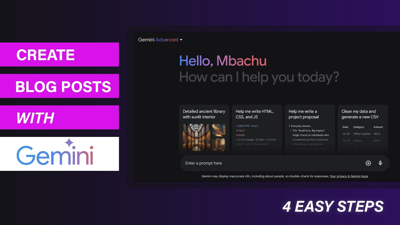 How To Create Contents with Google Gemini AI - YouTube