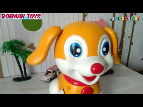 Unboxing robot boneka anjing cute peppy bisa menggonggong dan music lucu menggemaskan