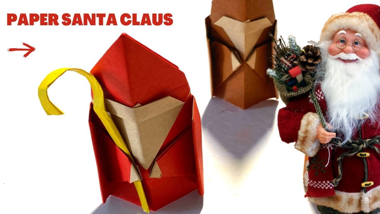 How to make paper santa claus | Saint Nicholas Paper Origami - YouTube
