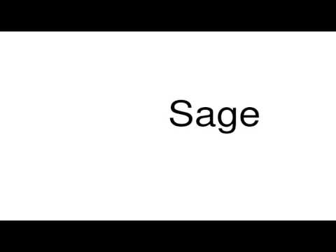 How to pronounce Sage - YouTube