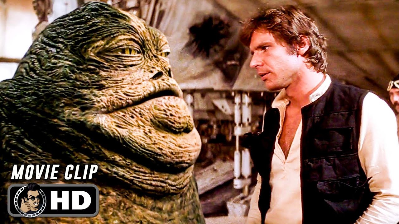 Han Solo and Jabba The Hutt Scene | STAR WARS: A NEW HOPE (1977) Movie ...