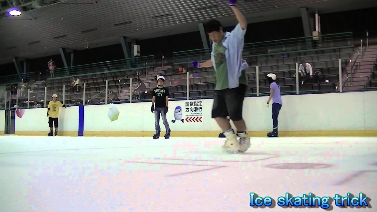ice skating tricks,back inedge T-stop | アイス・スケート・トリック Tストップ - YouTube