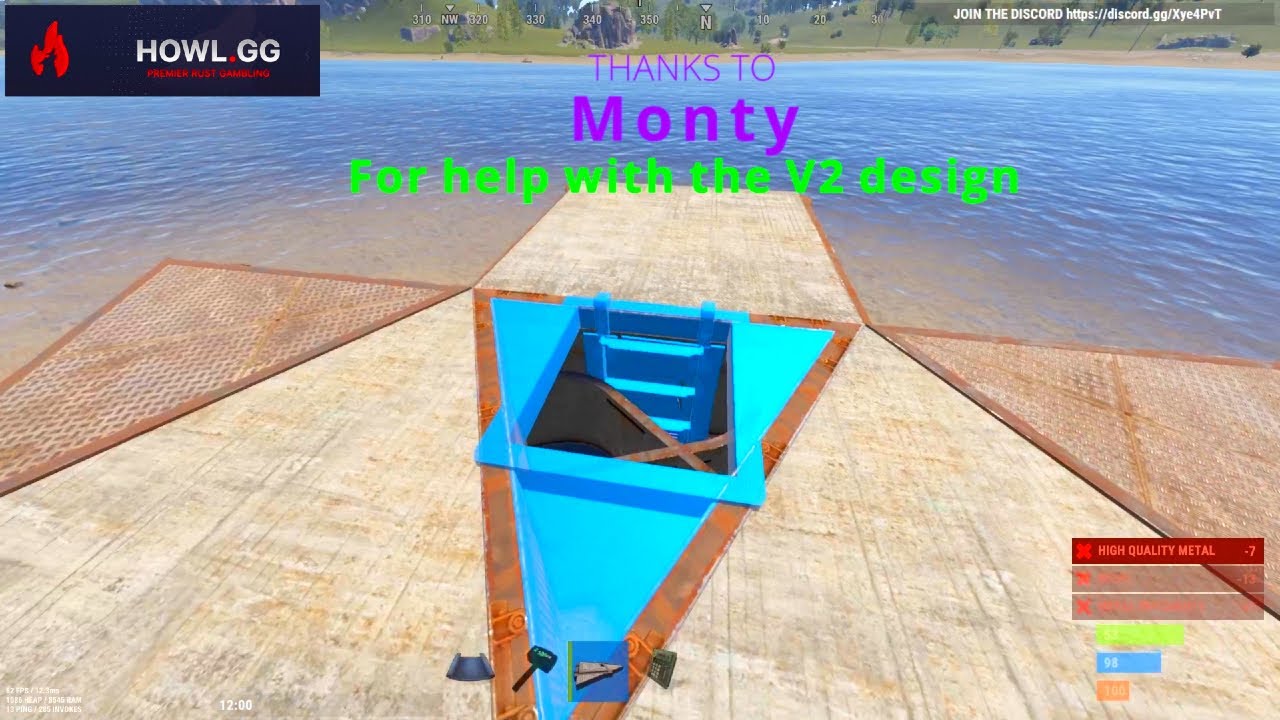 Double stair bunker V2 in rust. - YouTube