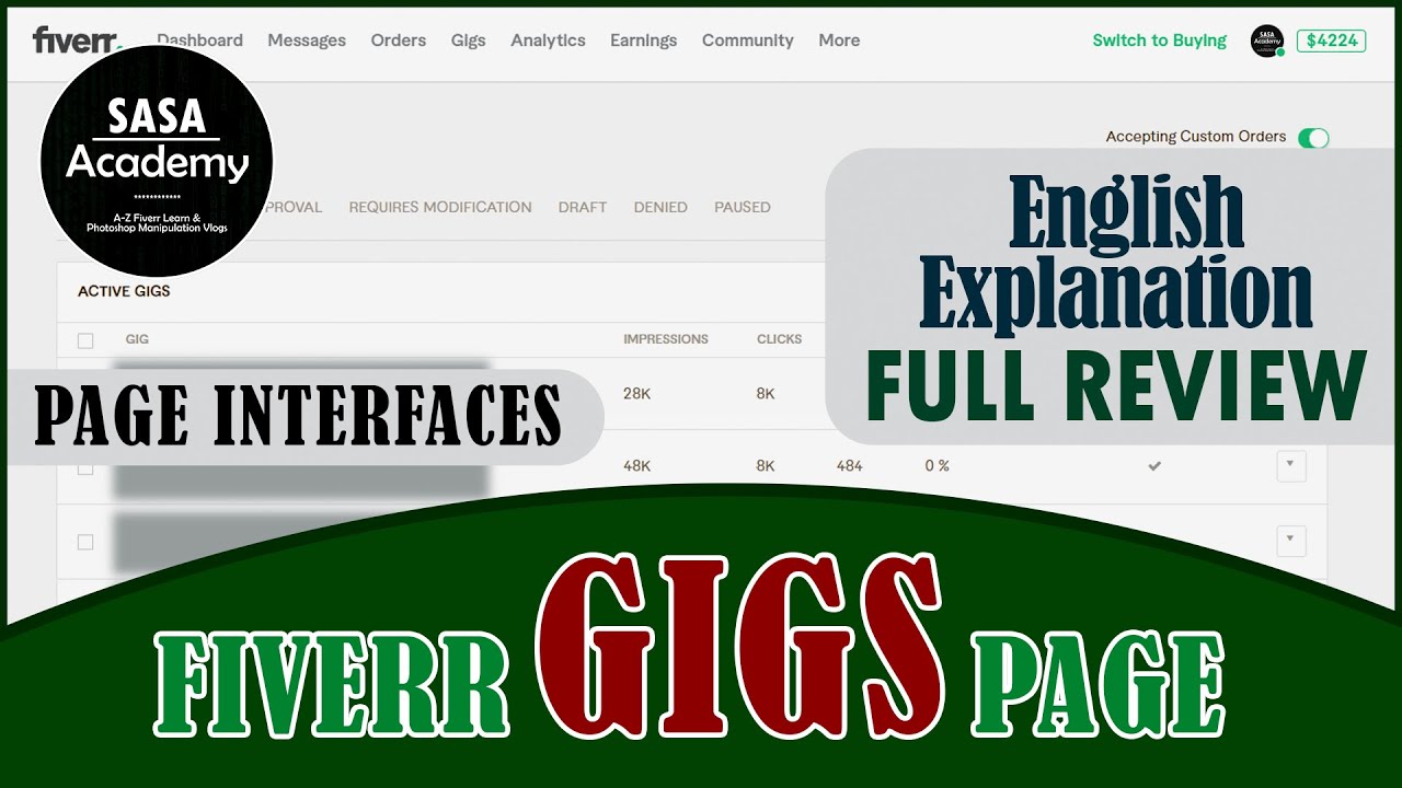 Fiverr GIG Interface Full Review | English Explanation | Impression ...