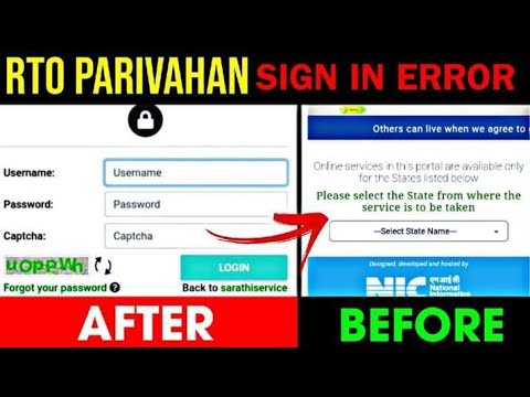 Rto parivahan website sign up problem || Rto website sign up problem ...
