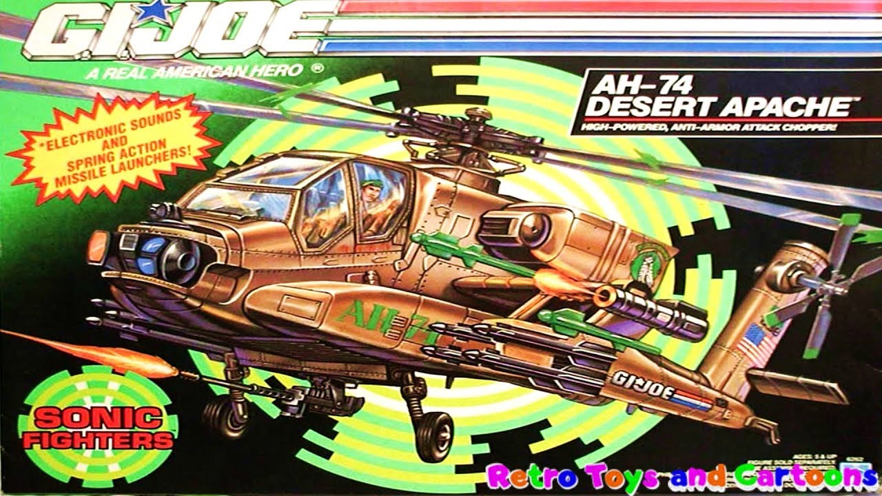 G.I. Joe Real American Hero AH-74 Desert Apache Commercial Retro Toys ...