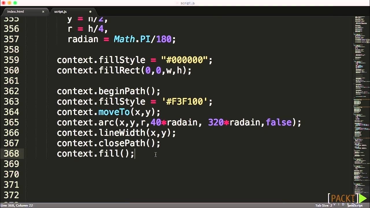 Mastering HTML5 Canvas: Drawing Arcs | packtpub.com - YouTube