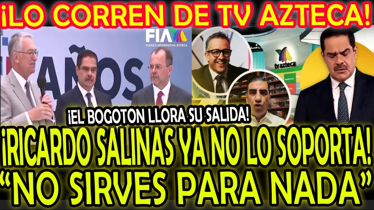 ¡LO CORREN DE TV AZTECA EL BIGOTON LLORA SU SALIDA! RICARDO YA NO LO ...