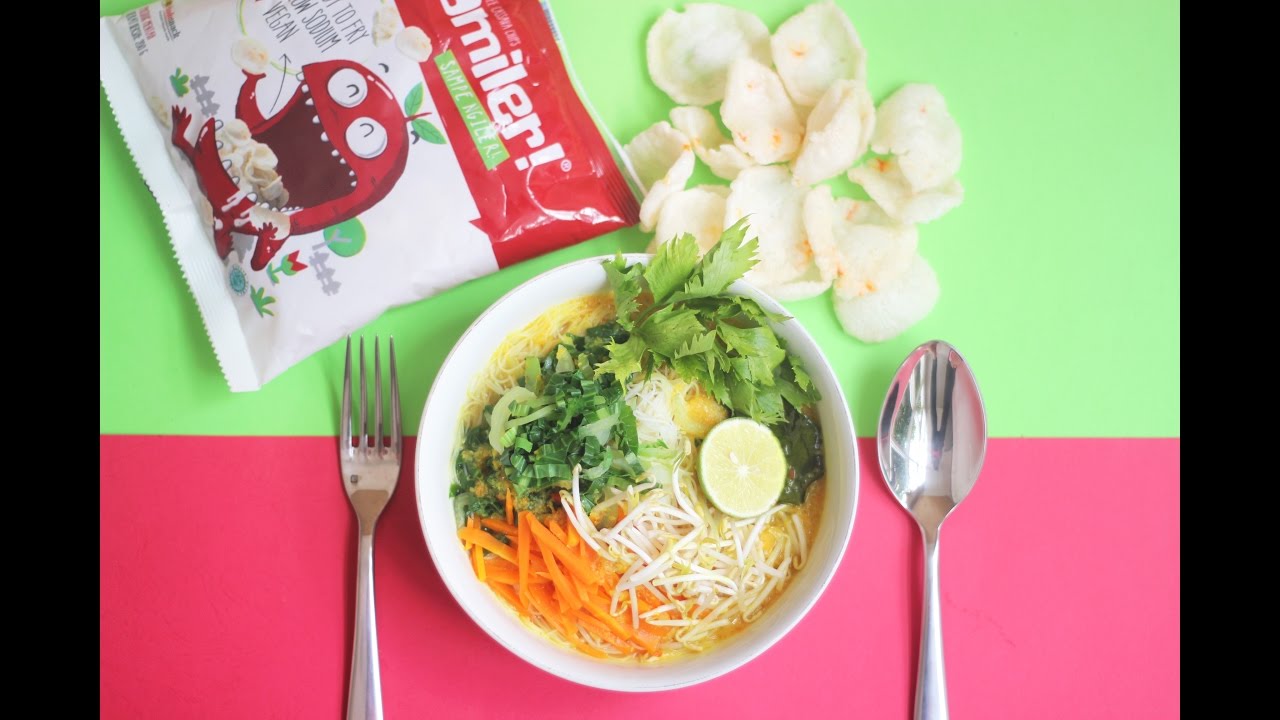 Resep Bihun Kuah Laksa Sayur + Krupuk Samiler - YouTube
