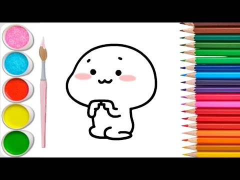 How to draw Quby Pentol Sticker/Easy drawing/simple drawing ideas for ...