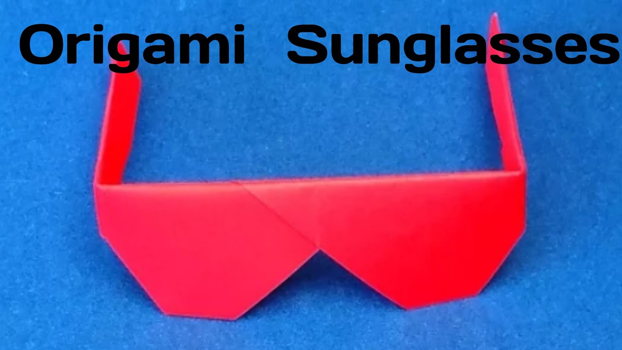 Origami Sunglasses🕶️|| How to make Origami Sunglasses|| Easy Origami ...