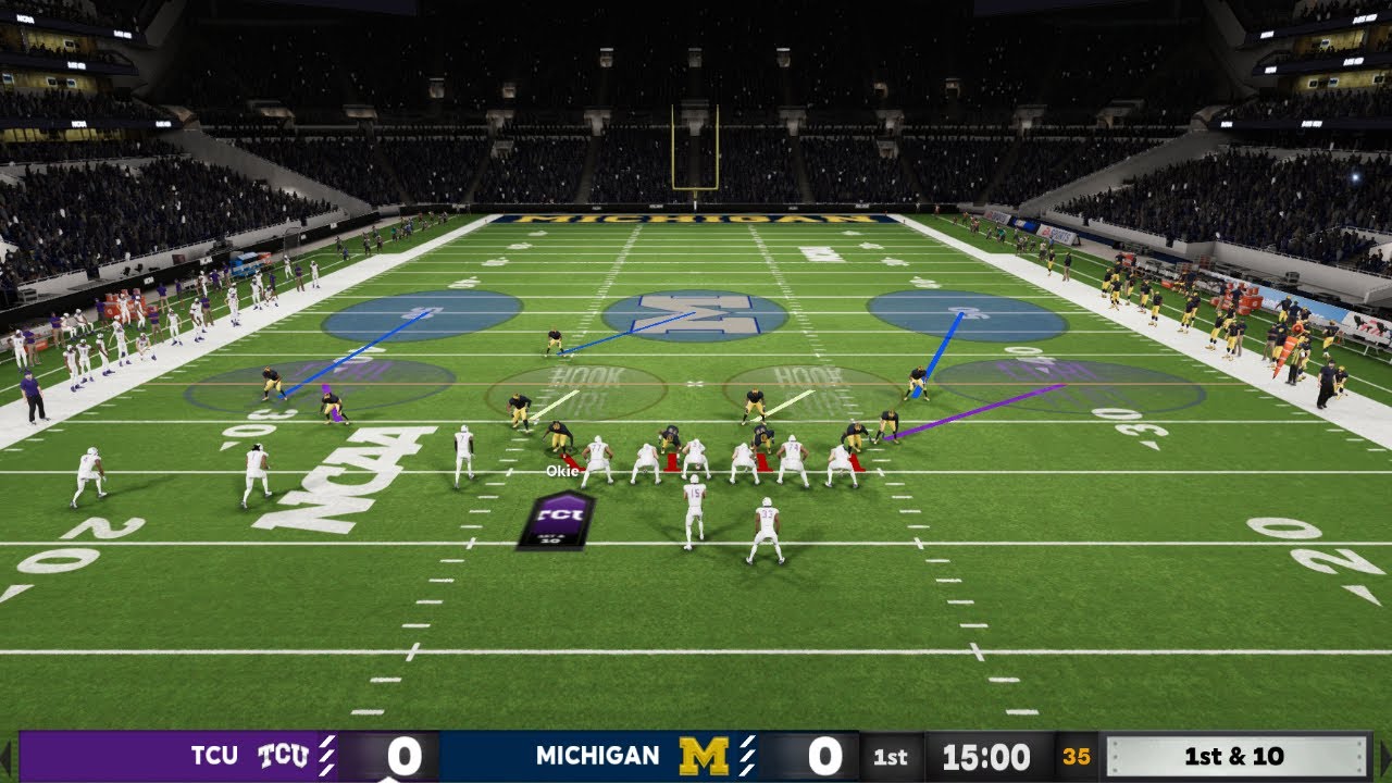 TCU vs Michigan CFB Mod - YouTube