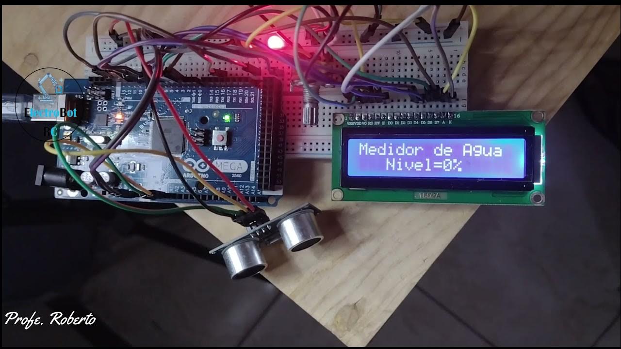 Medir nivel de agua con sensor ultrasonico con Arduino en tinkercad. - YouTube