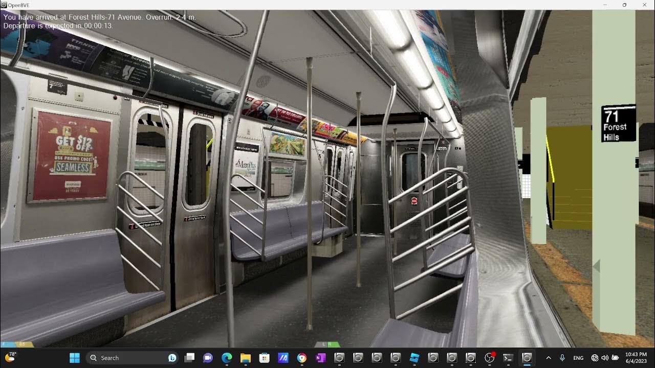 Openbve 2022 New 3d R160A Alstom E Train Arriving & Departing at Forest Hills 71st Avenue - YouTube