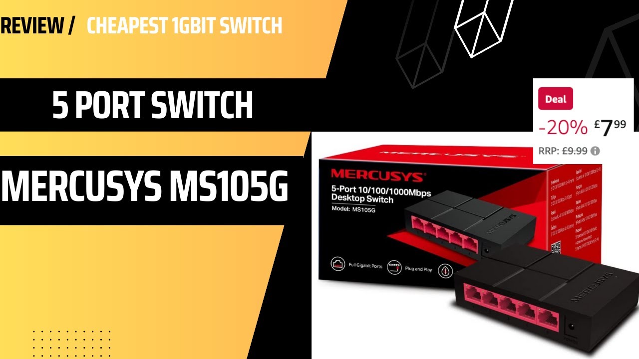 MERCUSYS MS105G: Unboxing the Cheapest 1GbE Switch and Review - YouTube