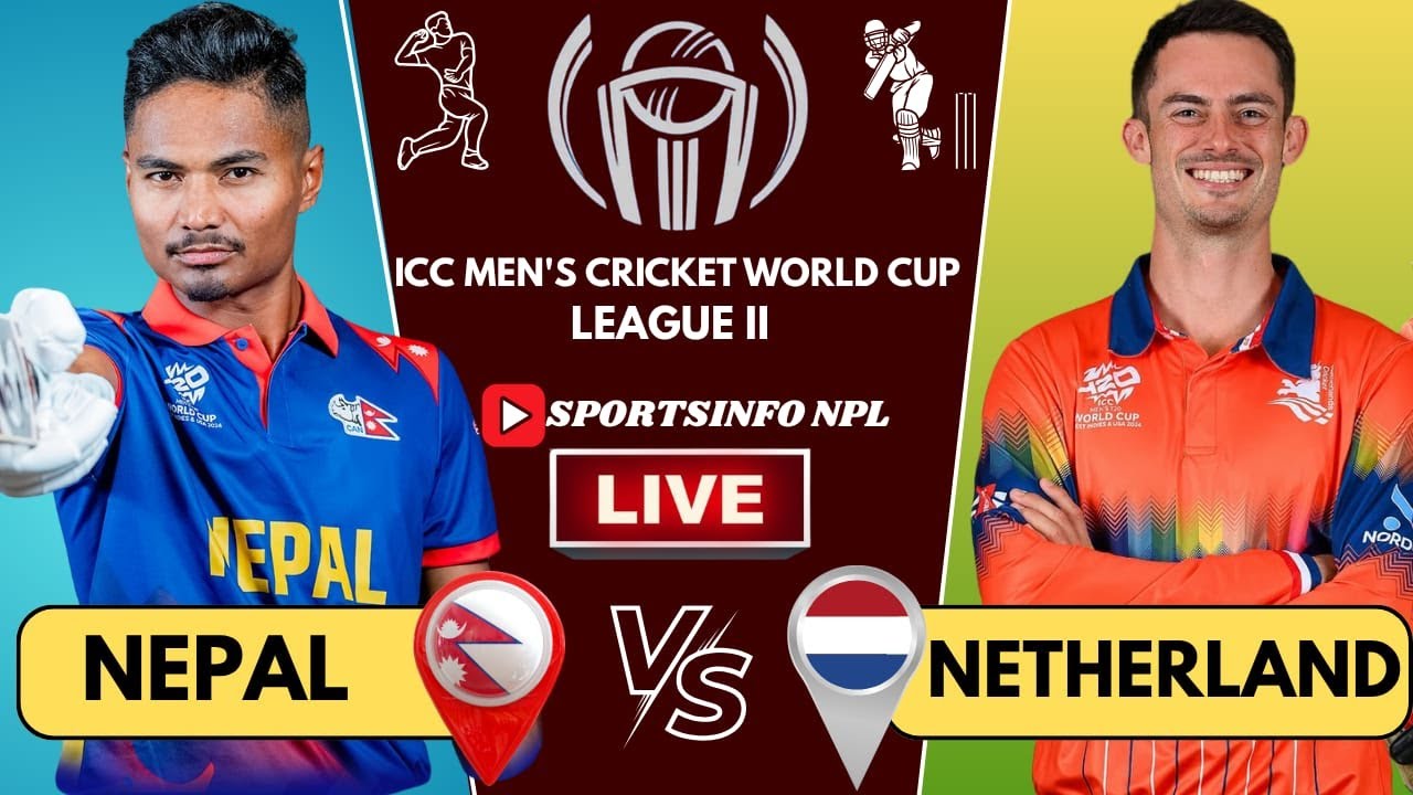 🔴Nepal VS Netherlands Cricket | ICC cwc League 2 75th Match | Nep VS ...