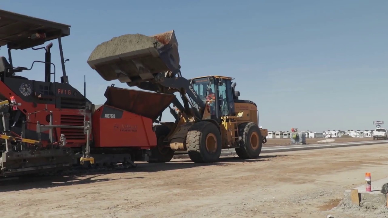 Camperland Roller Compacted Concrete (RCC) with broom finish - YouTube