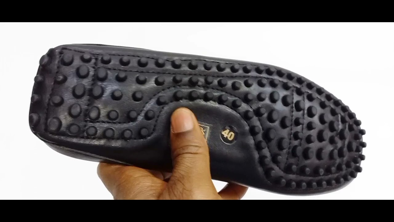 Black Rivaldo Woven Italian Leather Half Shoe - YouTube