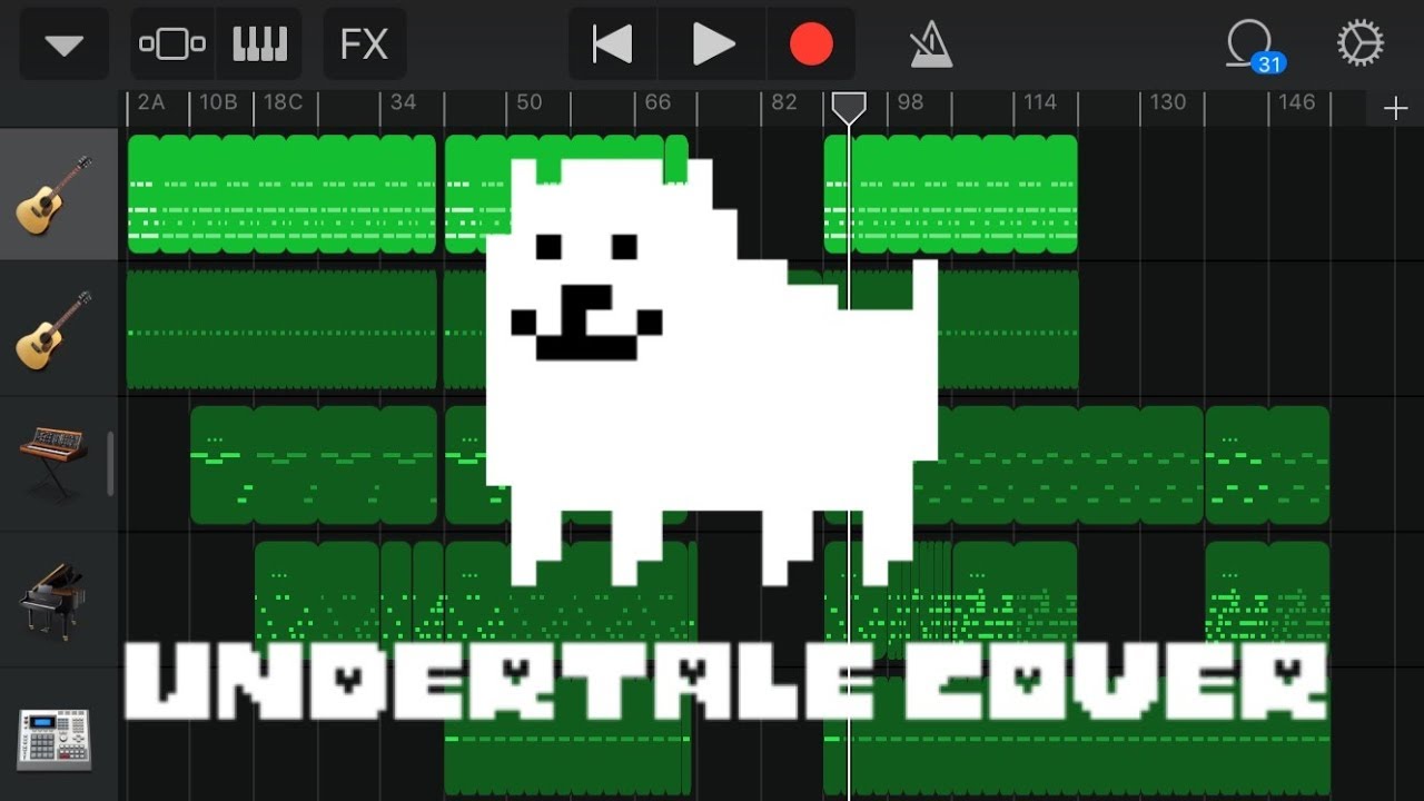 「Undertale」をiPhoneのGaragebandで再現してみた。/ Undertale cover (iOS Garageband ...
