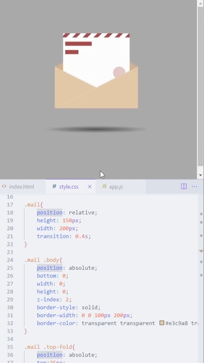 Magic Hover! Envelope Opening Animation with Pure HTML & CSS 💌 | Satisfying Coding Timelapse ...