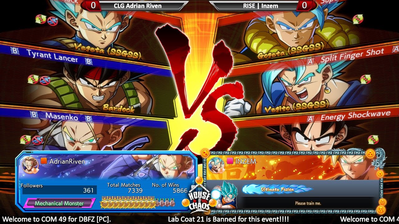 DBFZ [PC] | COM 49 | CLG Adrian Riven vs RISE Inzem LFS | Great Fun Set ...